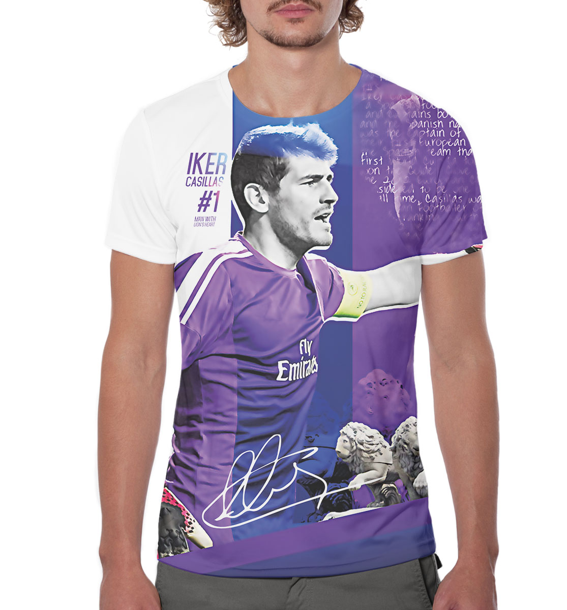 Мужская футболка Икер Касильяс (коллекции Футболисты) за 1999 ₽ купить ...