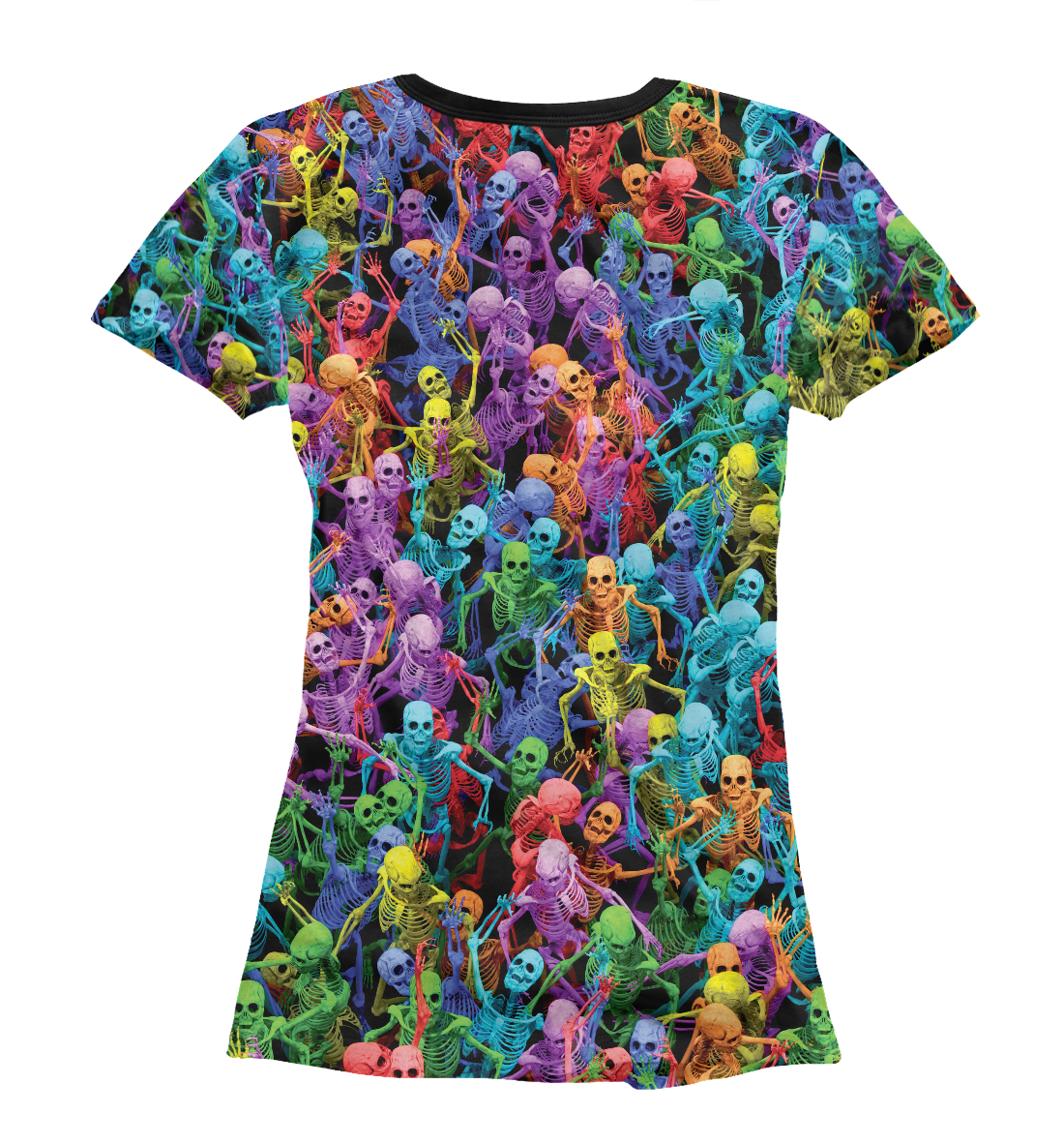 Женская футболка Разноцветные скелеты (коллекции Скелеты) за 1999 ...